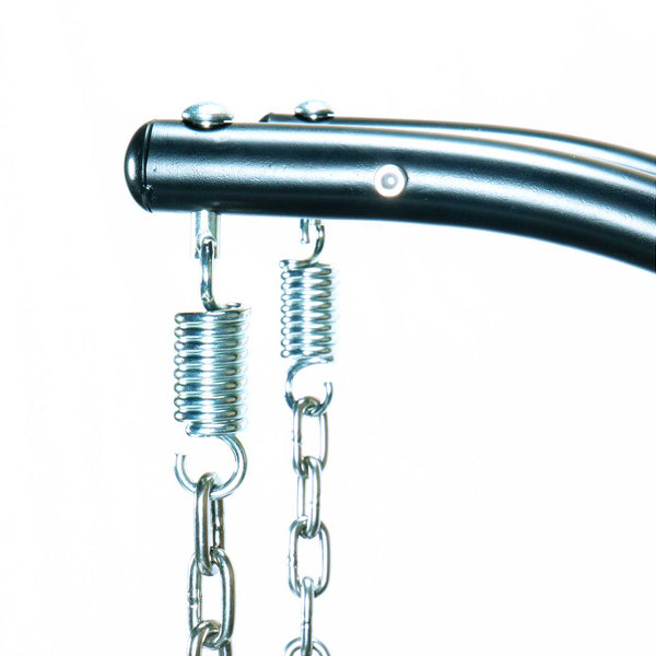 LeisureMod Charcoal Wicker Hanging Double Egg Swing Chair - Backyard Sprawl