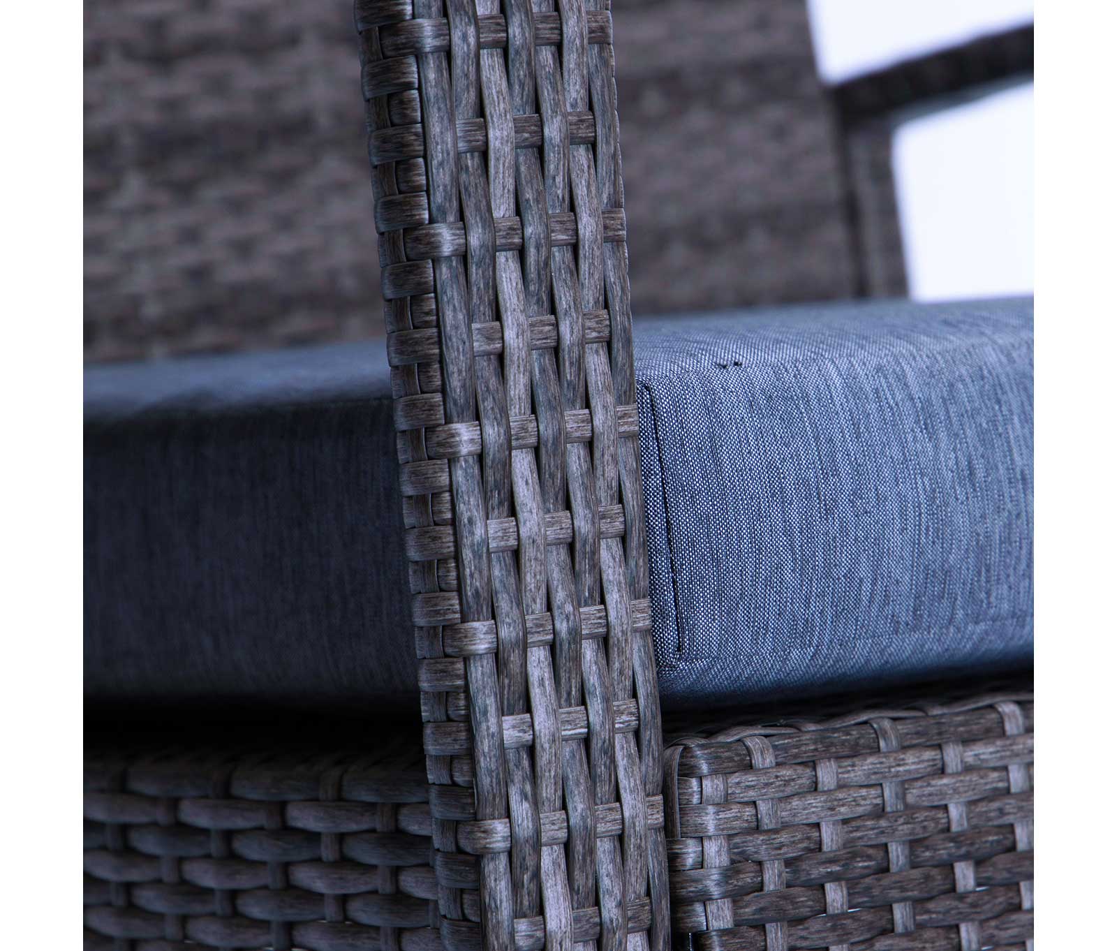 LeisureMod Duval Outdoor Wicker Rocking Chairs With Cushion - Backyard ...